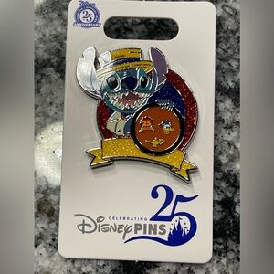 Disney | Accessories | Disney Stitch Pin Pin Trading 25th Anniversary ...